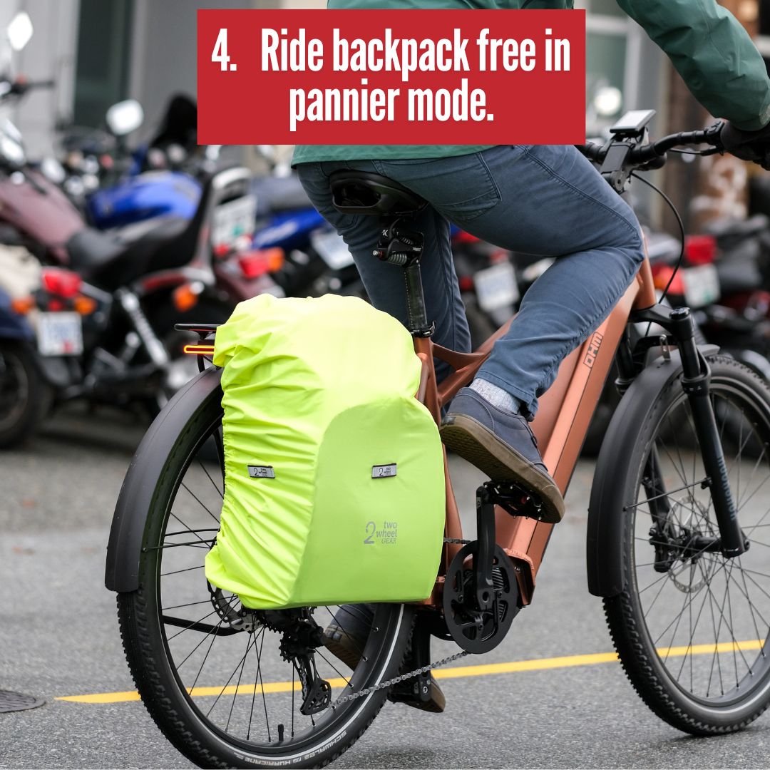 Inverter Pannier Backpack (24L) – Weatherproof 2-in-1 Cycling Bag – Two ...